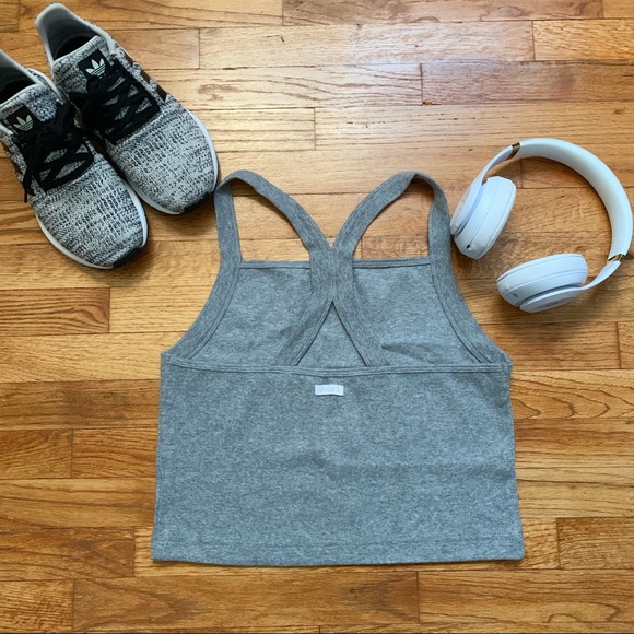 2xist | Tops | 2xist Nwot Racerback Cropped Gray Tank | Poshmark